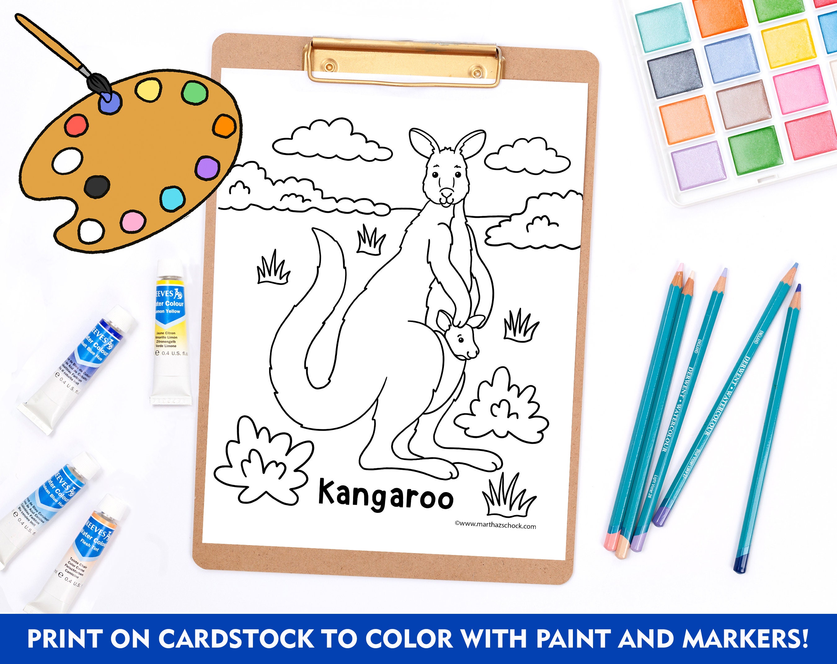 Australian Animals Coloring Pages: 15 Printable Designs (PDF) - Etsy