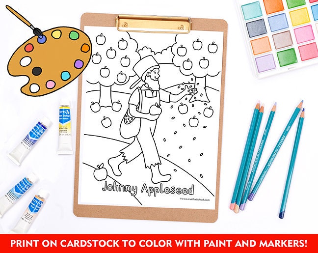 Apple Coloring Pages: Fall Activity, Kids Printable (PDF Download) - Etsy