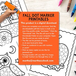 Fall Dot Marker Activity: Fine Motor Coloring Pages (PDF Download) - Etsy