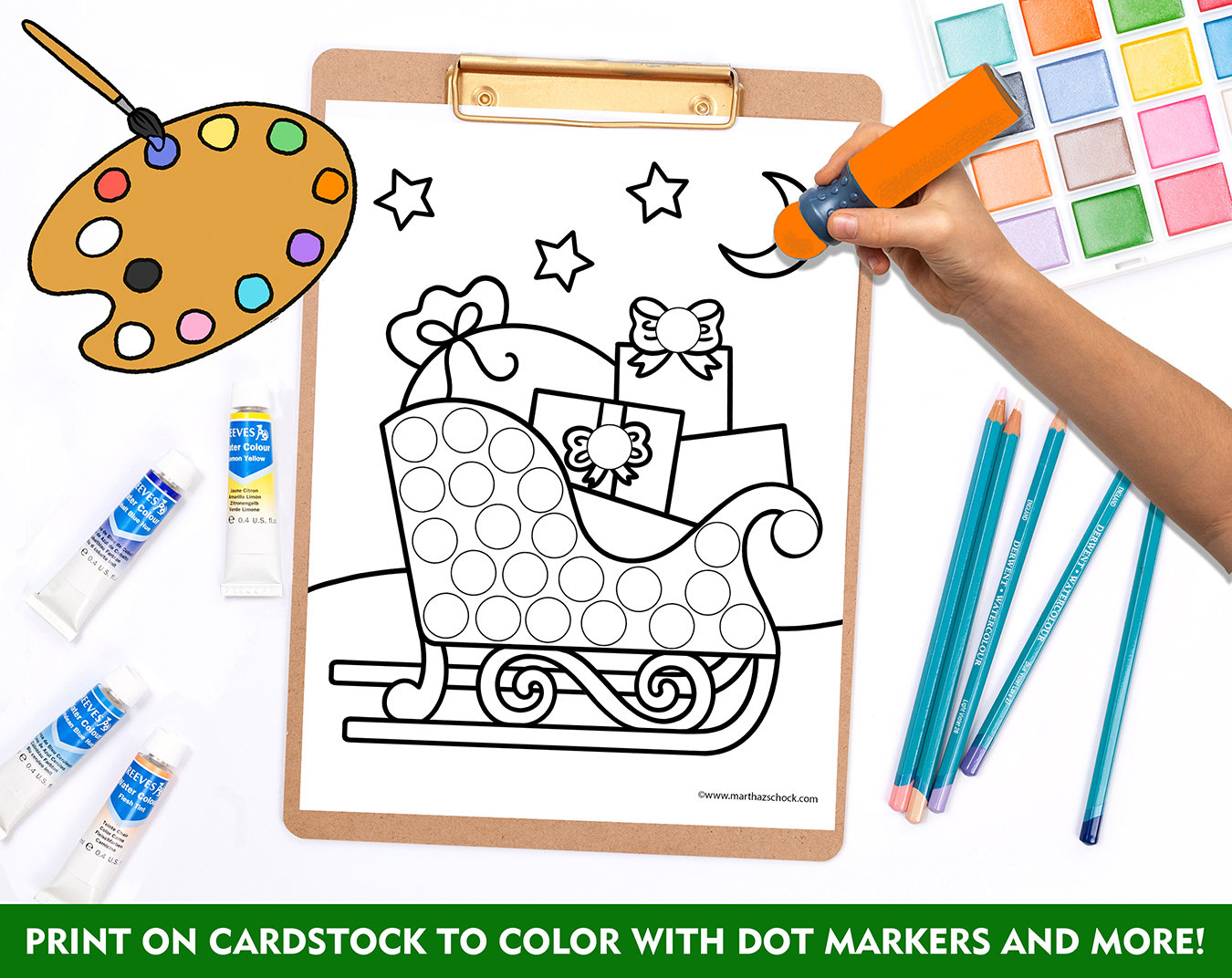 Christmas Dot Marker Printable, Christmas Do a Dot Activity, Dot Marker ...