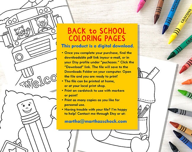Back to School Coloring Pages, First Day of School Coloring Pages, Back ...