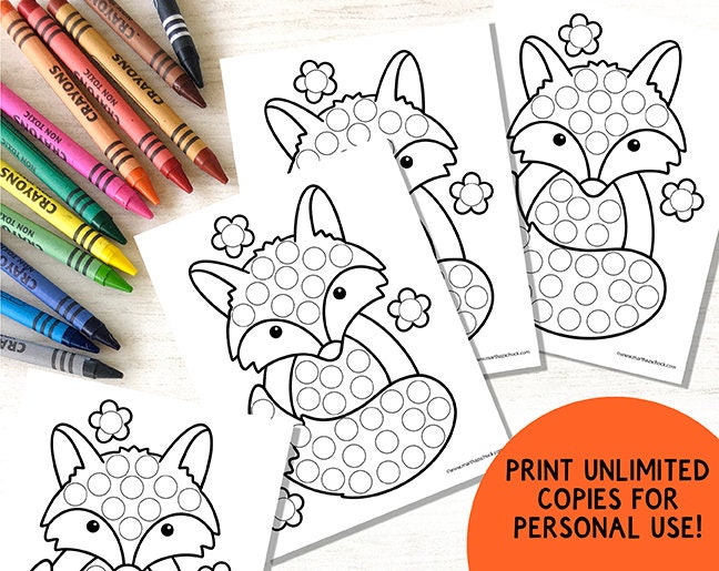 Fall Dot Marker Activity: Fine Motor Coloring Pages (PDF Download) - Etsy