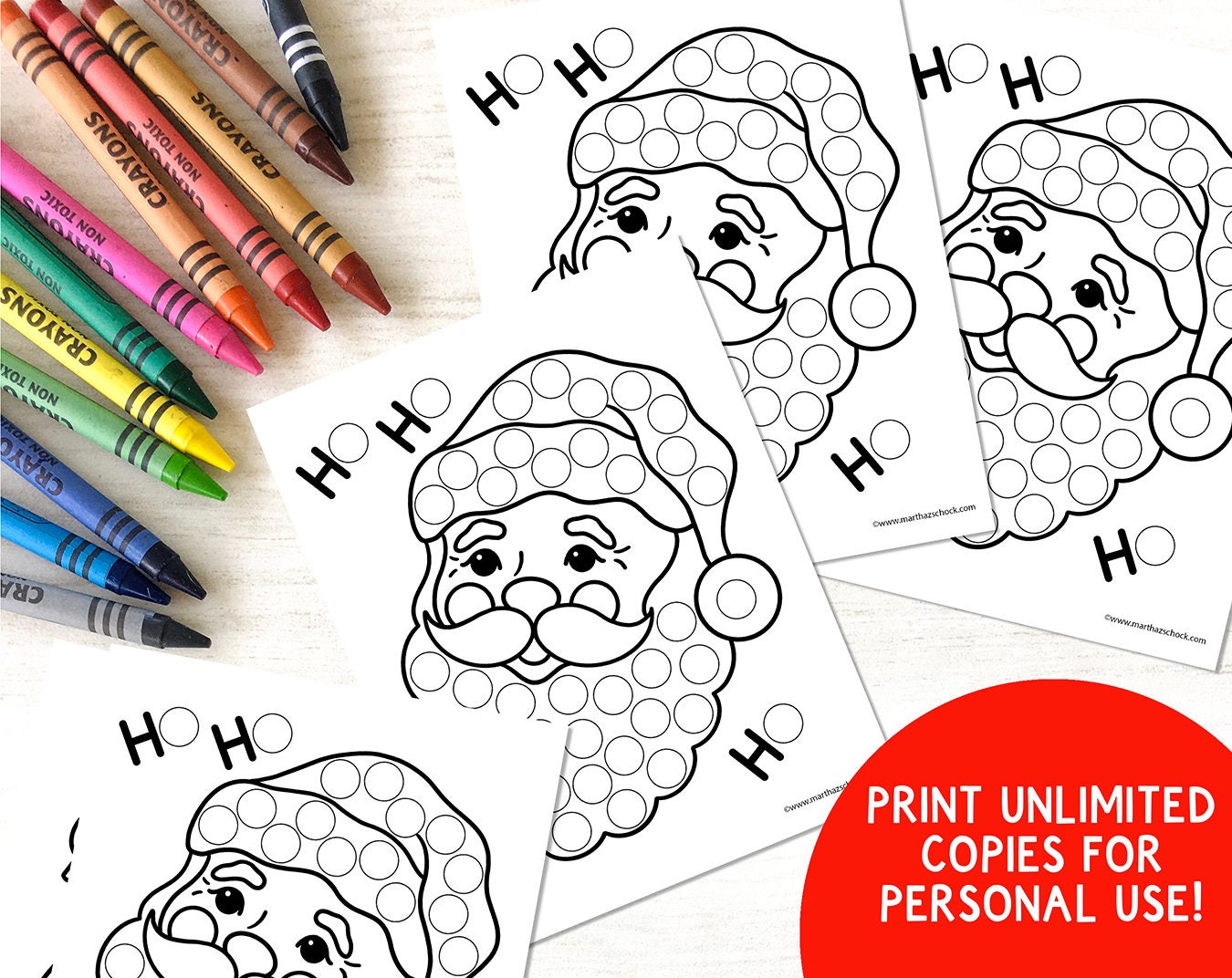 Christmas Dot Marker Printable, Christmas Do a Dot Activity, Dot Marker ...