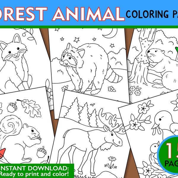 Forest Friends Art - Etsy