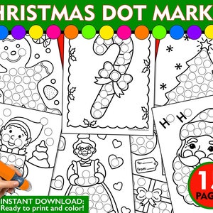 Christmas Dot Marker Printable, Christmas Do a Dot Activity, Dot Marker ...