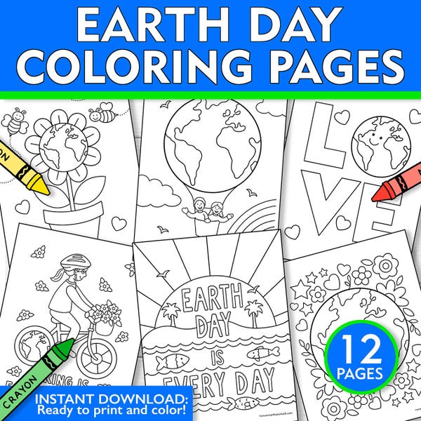 Save the Earth Coloring Page - Etsy