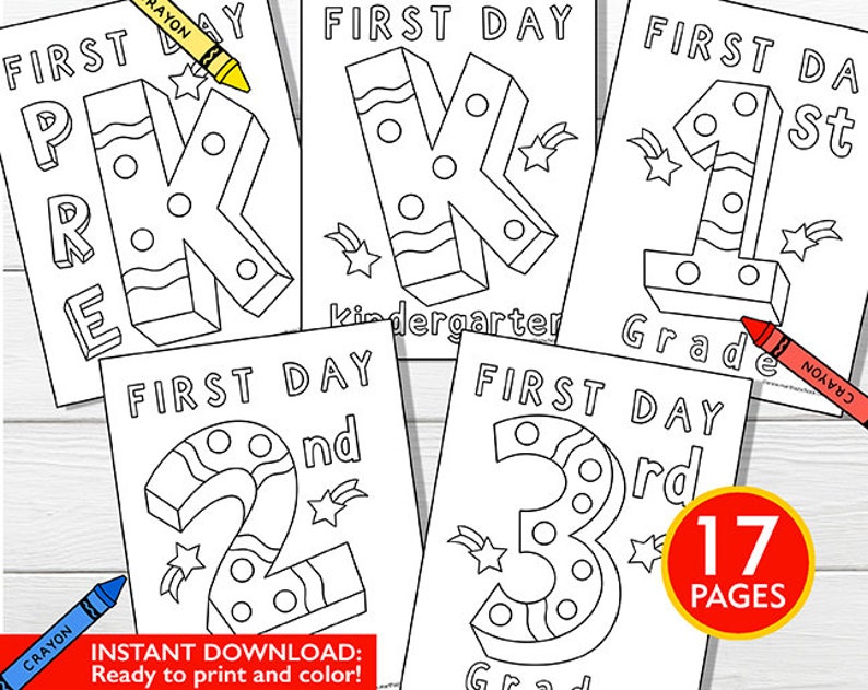 Back to School Coloring Pages, First Day of School Coloring Pages, Back ...