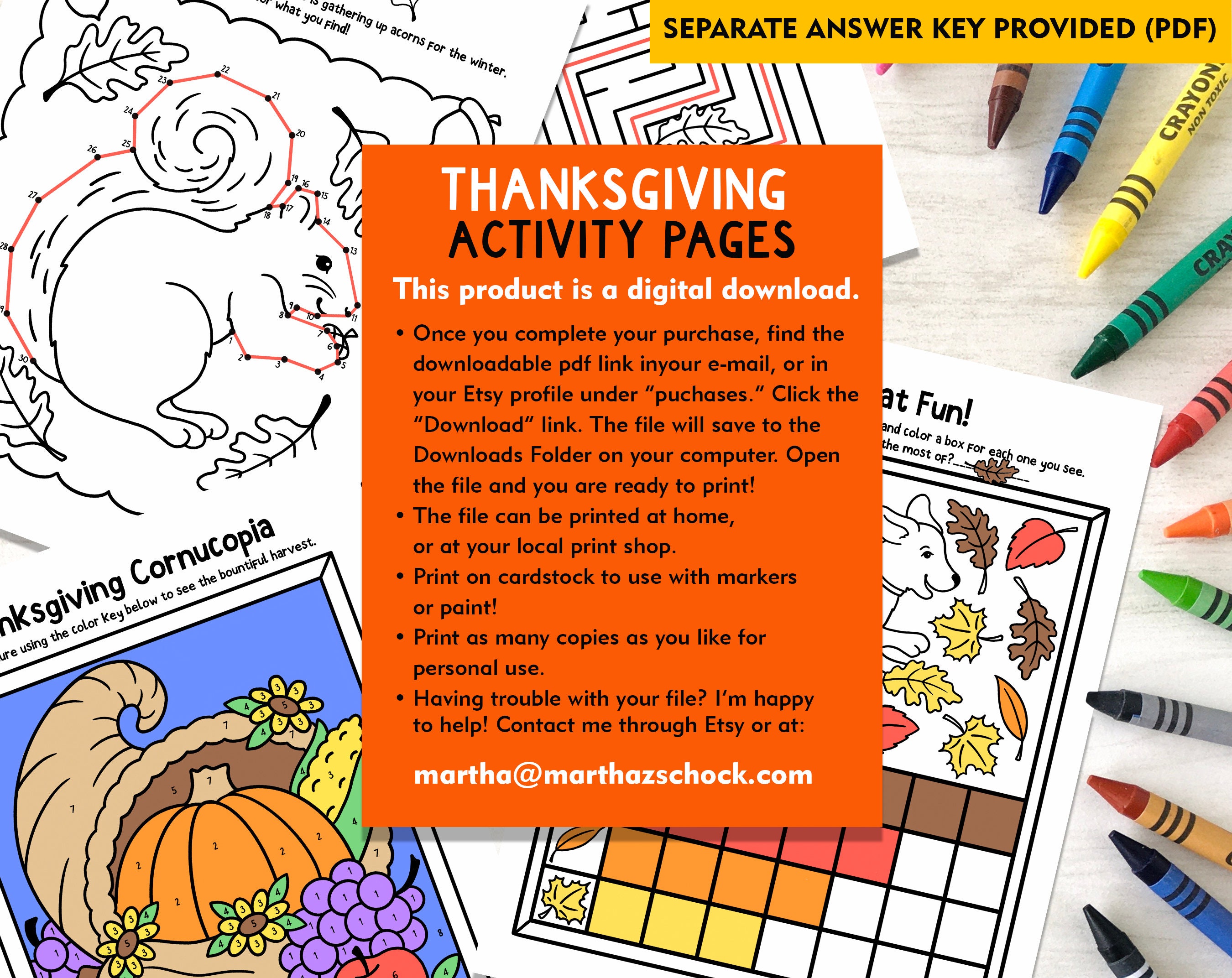 Thanksgiving Activity Pages: Mazes, Dot-to-dots (PDF Download) - Etsy