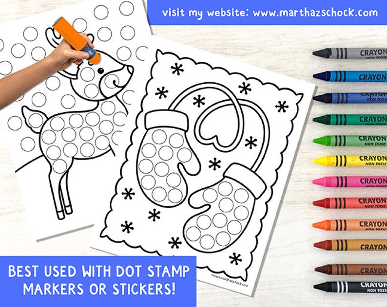 Winter Dot Marker Printable, Winter Do a Dot Activity, Dot Marker Fine ...
