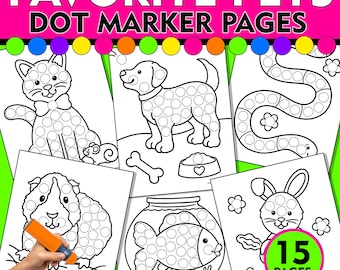 Halloween Dot Marker Coloring Pages: Fine Motor Activity (PDF) - Etsy