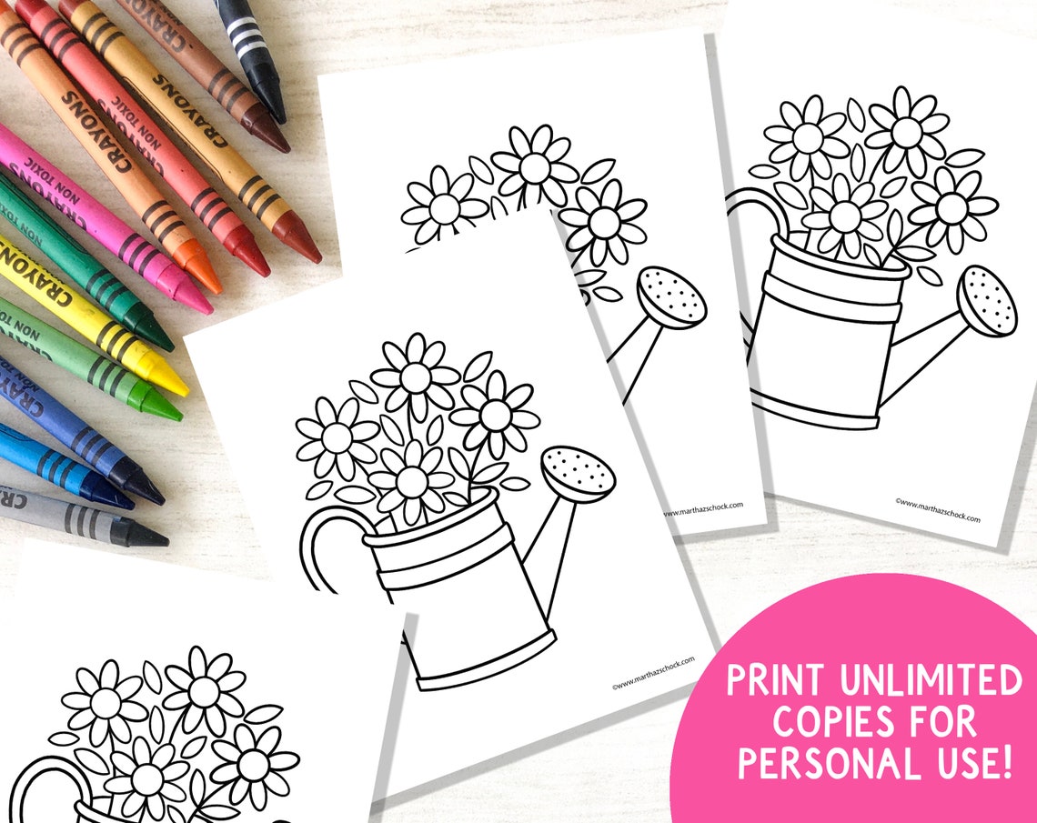 Spring Coloring Pages Kids Spring Coloring Pages Spring - Etsy