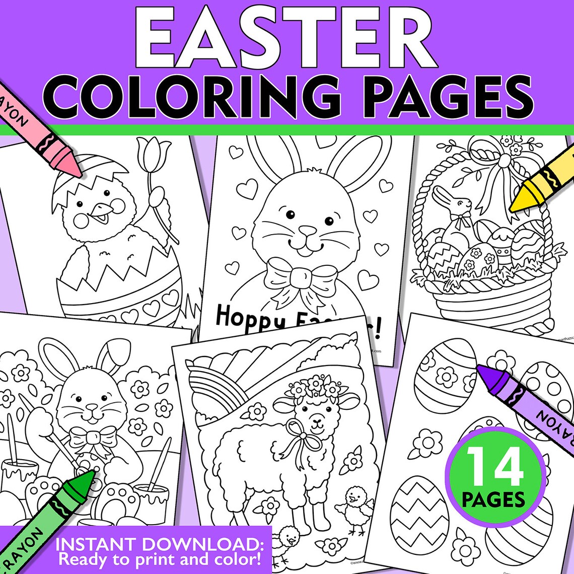 Easter Coloring Pages, Kids Easter Coloring Pages, Easter Coloring ...