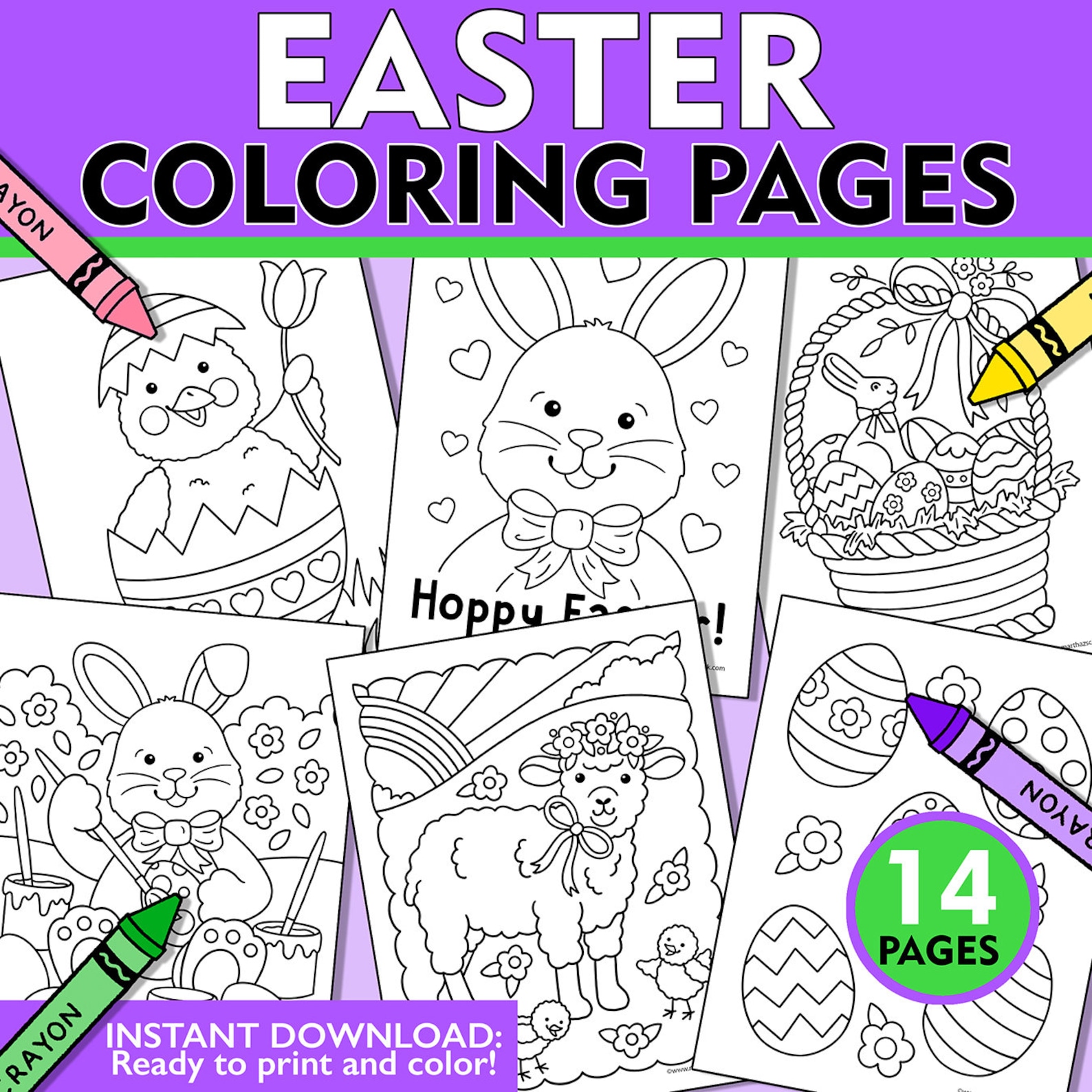 Easter Coloring Pages, Kids Easter Coloring Pages, Easter Coloring ...