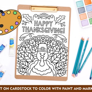 Thanksgiving Coloring Pages: 12 Printable Fall Activity Sheets (PDF) - Etsy