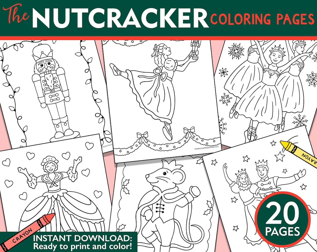 The Nutcracker Coloring Pages Printable Coloring Pages for - Etsy