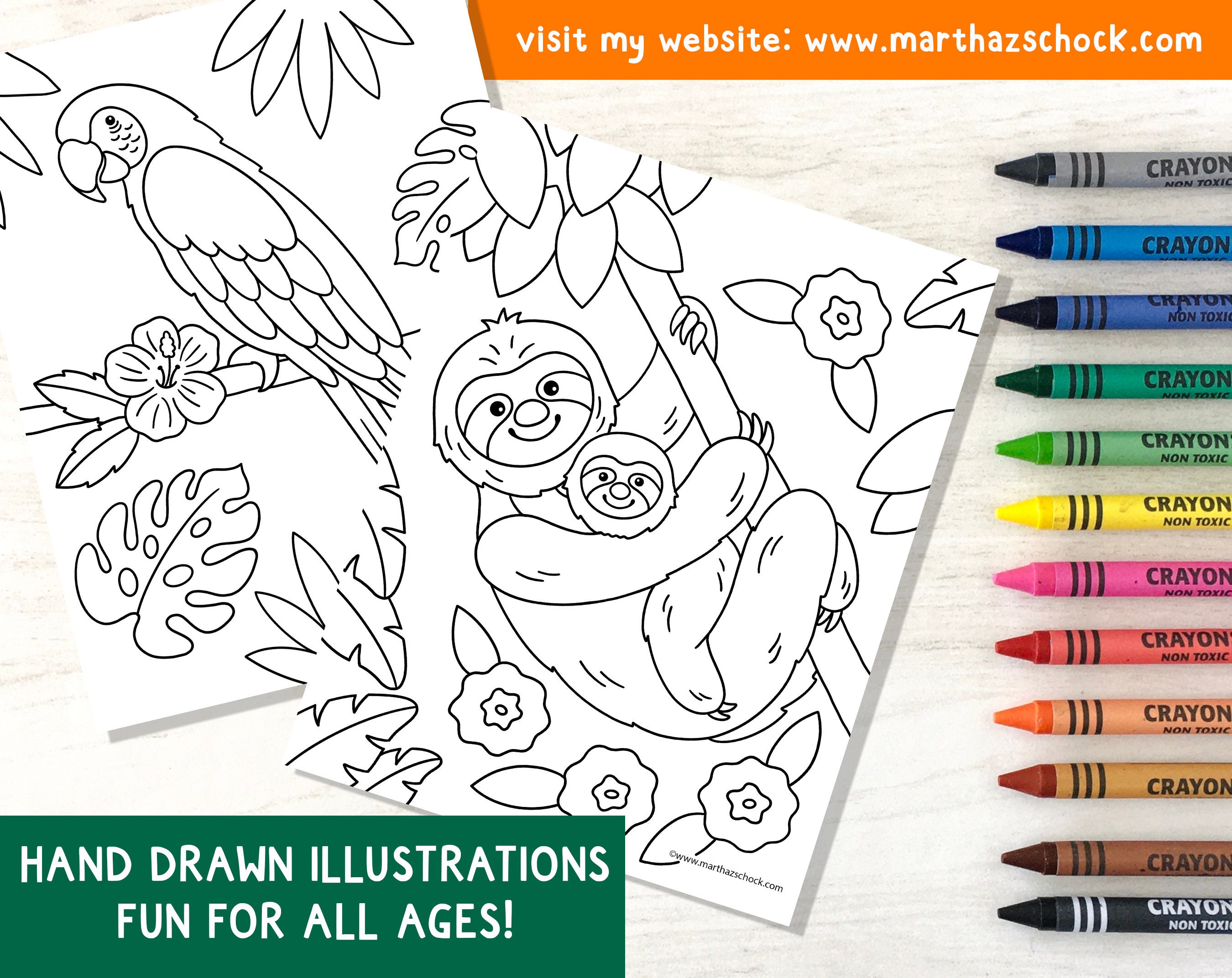 Rainforest Coloring Pages, Rainforest Coloring Sheets, Kids Rainforest ...