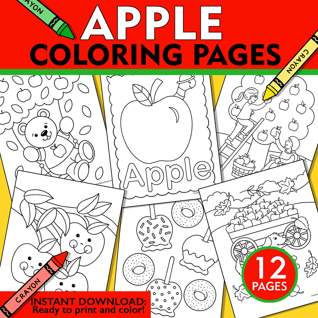 Printable Coloring Pages Of Apples [2025]