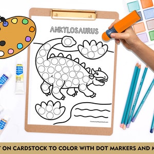 Dinosaur Dot Marker Coloring Pages: Fine Motor Activity (PDF Download ...