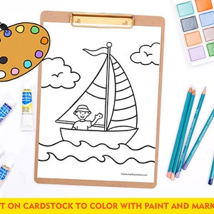 Summer Coloring Pages: 12 Fun Printable Illustrations (PDF) - Etsy