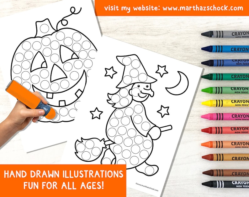 Halloween Dot Marker Printable, Halloween Do a Dot Fine Motor Activity ...