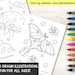 Nocturnal Animals Coloring Pages: 12 Printable Sheets (digital Download ...