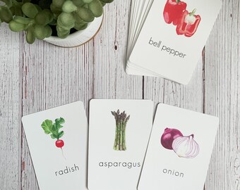 Food Flash Cards | Etsy