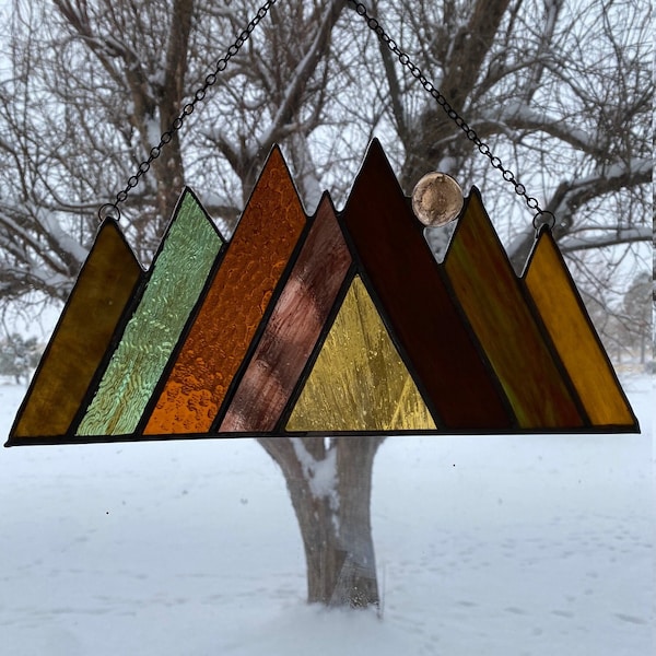 Mountain Stained Glass - Etsy