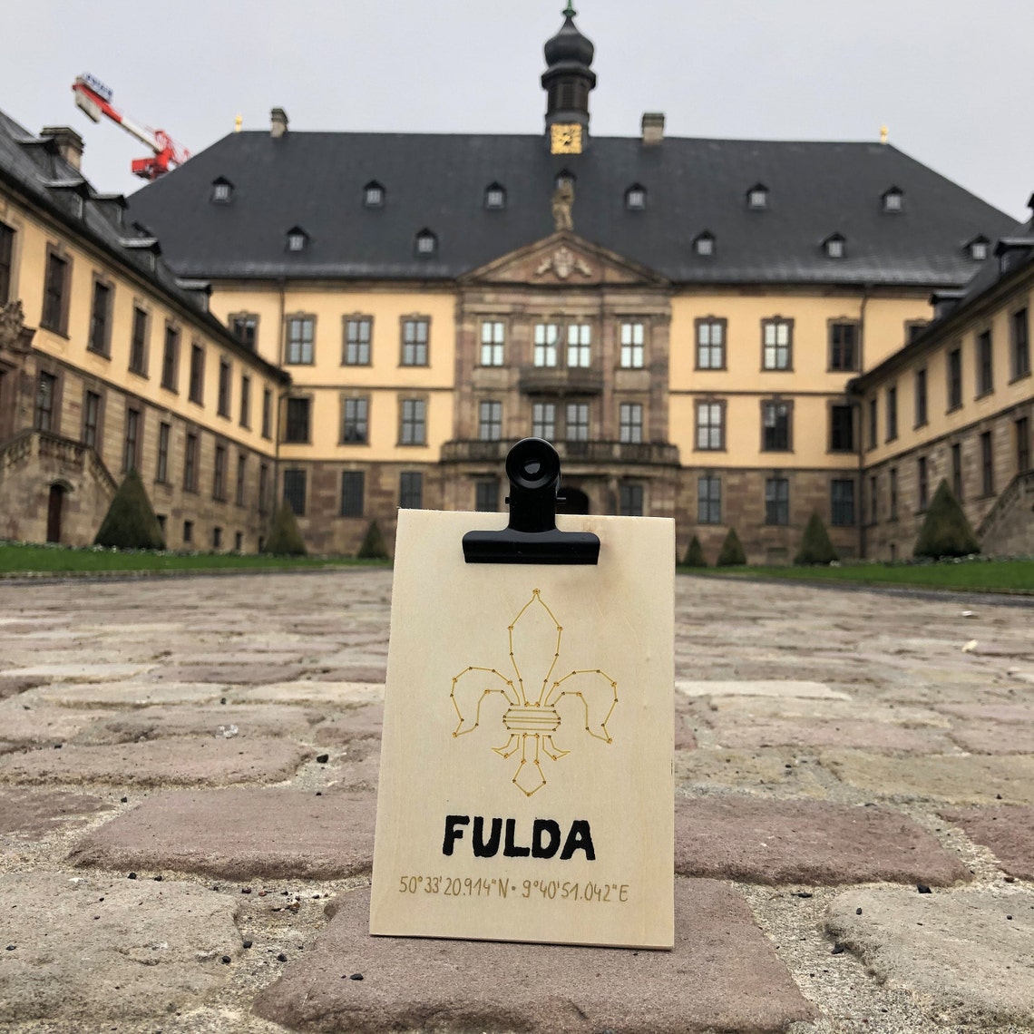 Stadt Fulda Wappen Holzkarte Koordinaten | Etsy