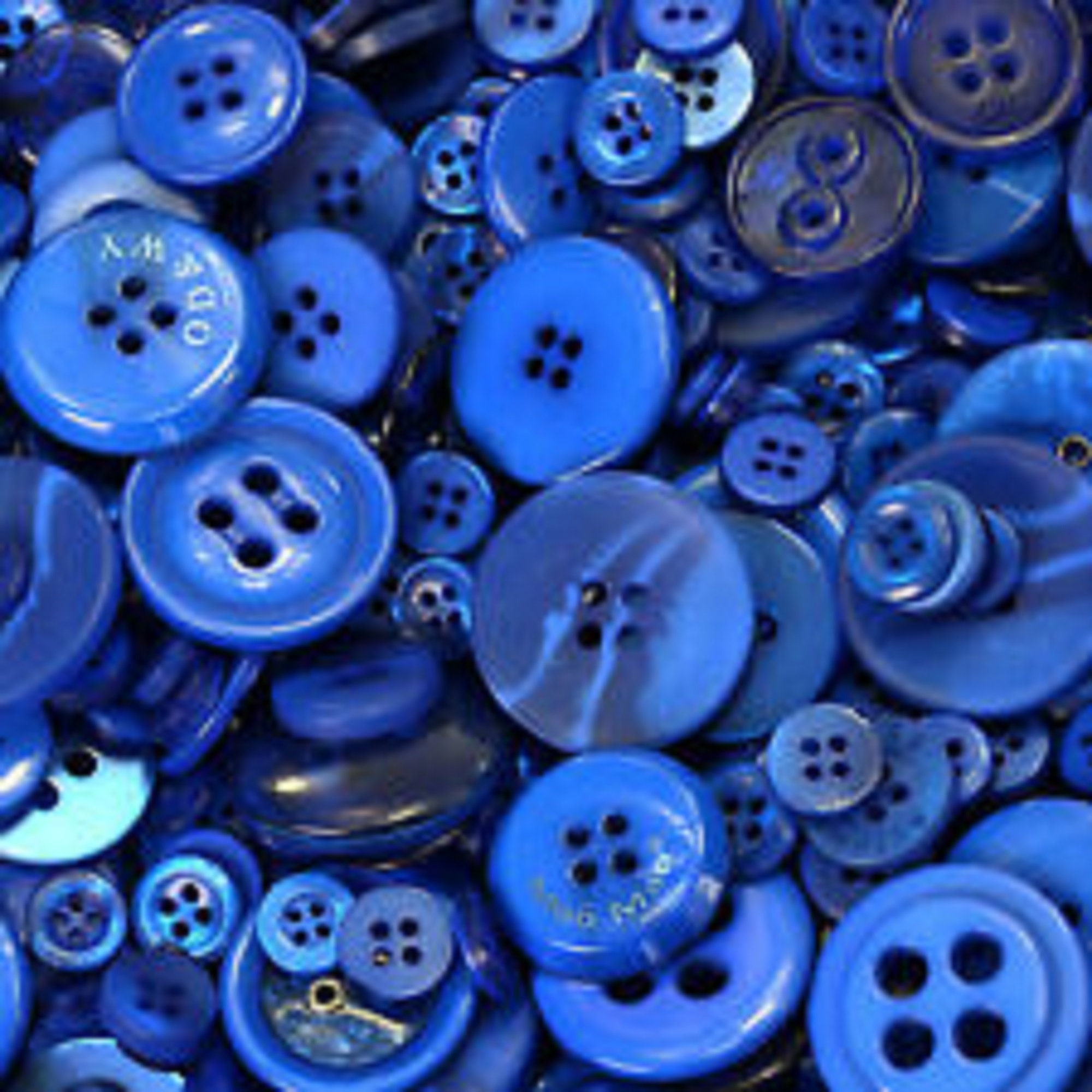 100 Blue buttons mix assorted size colorful Sewing crafting | Etsy