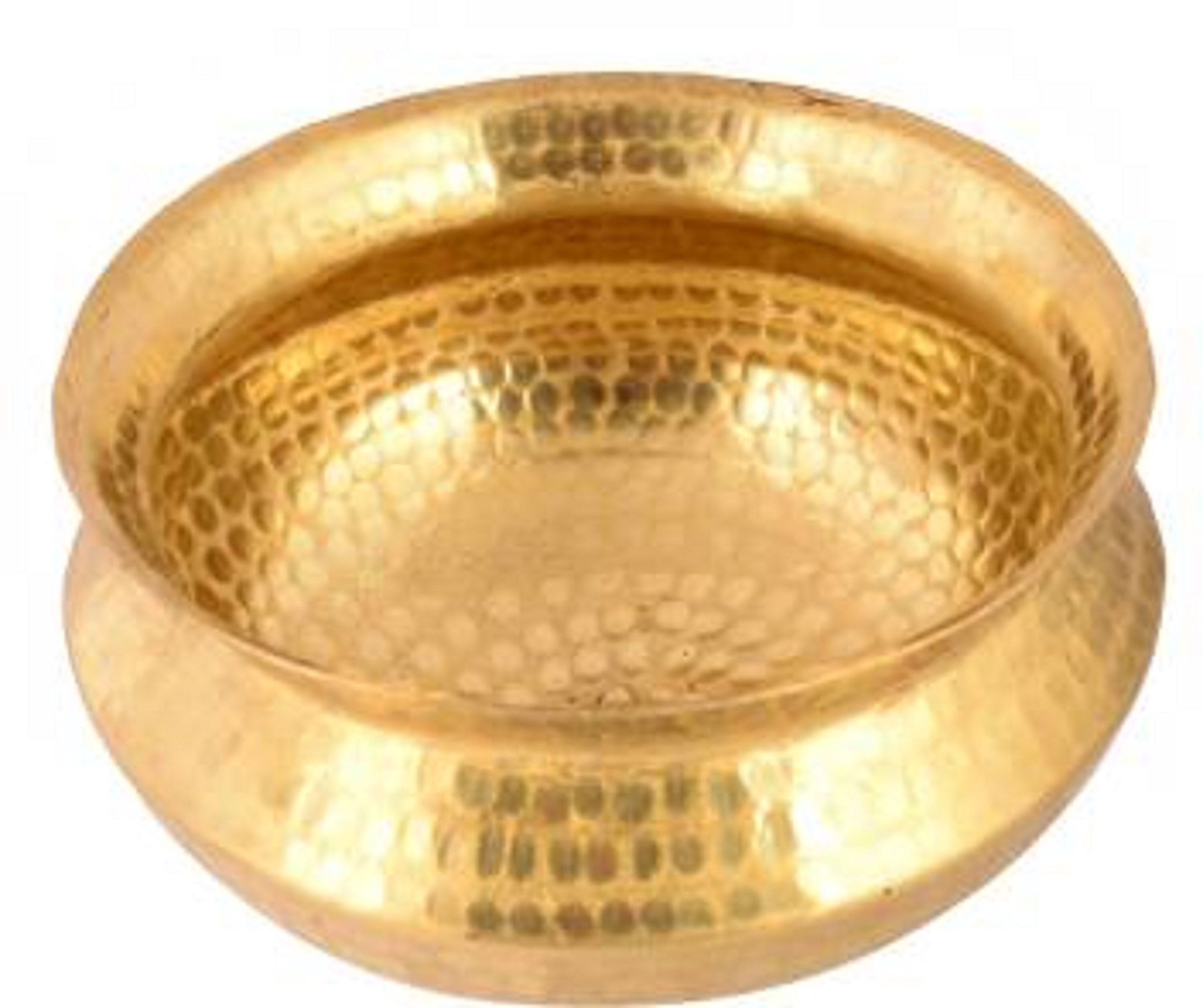 Indian Handmade Hammered Brass Sipri Cookware Round Topiya | Etsy