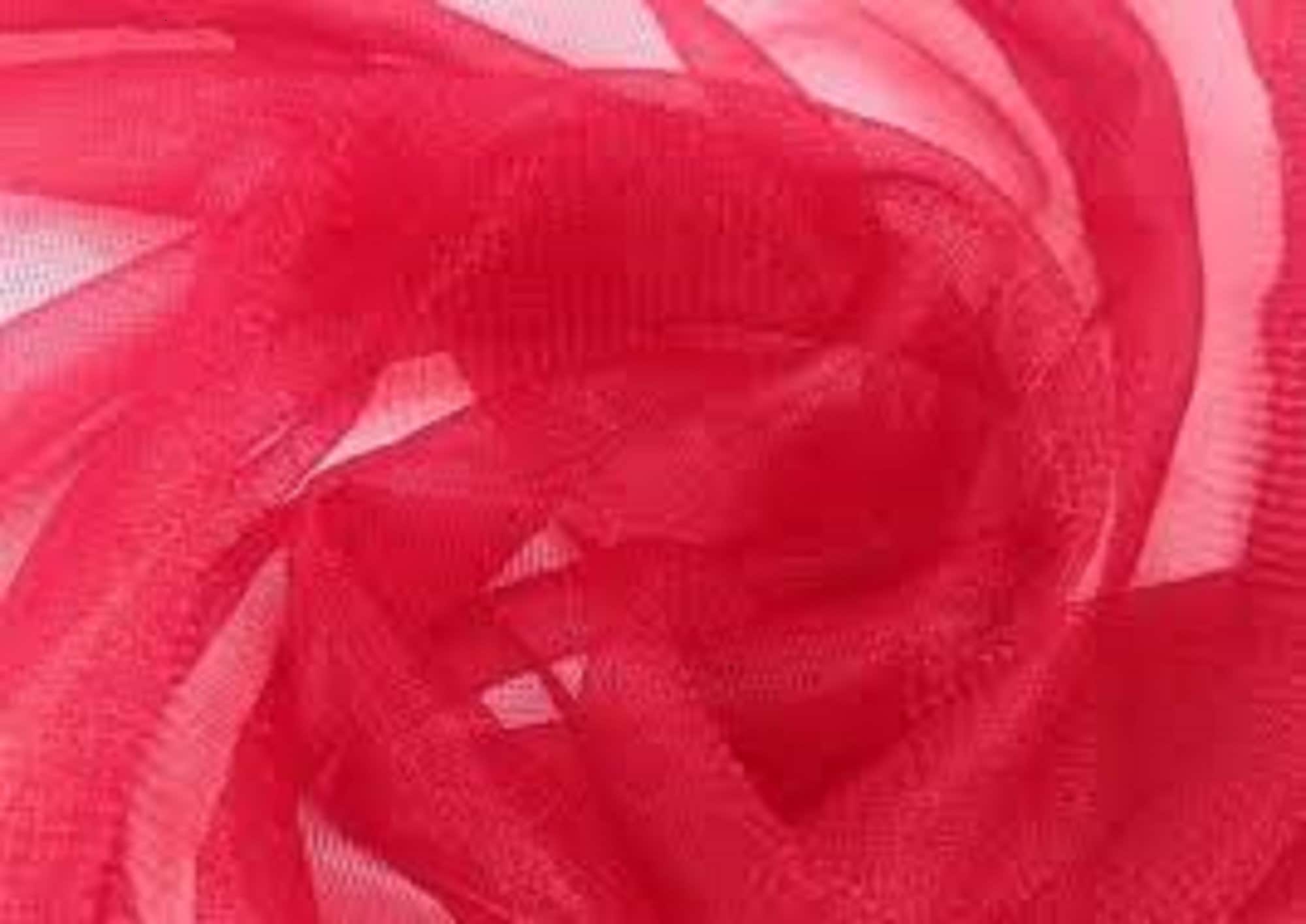 Red Net Fabric for sewing by the yard Dress material Net | Etsy