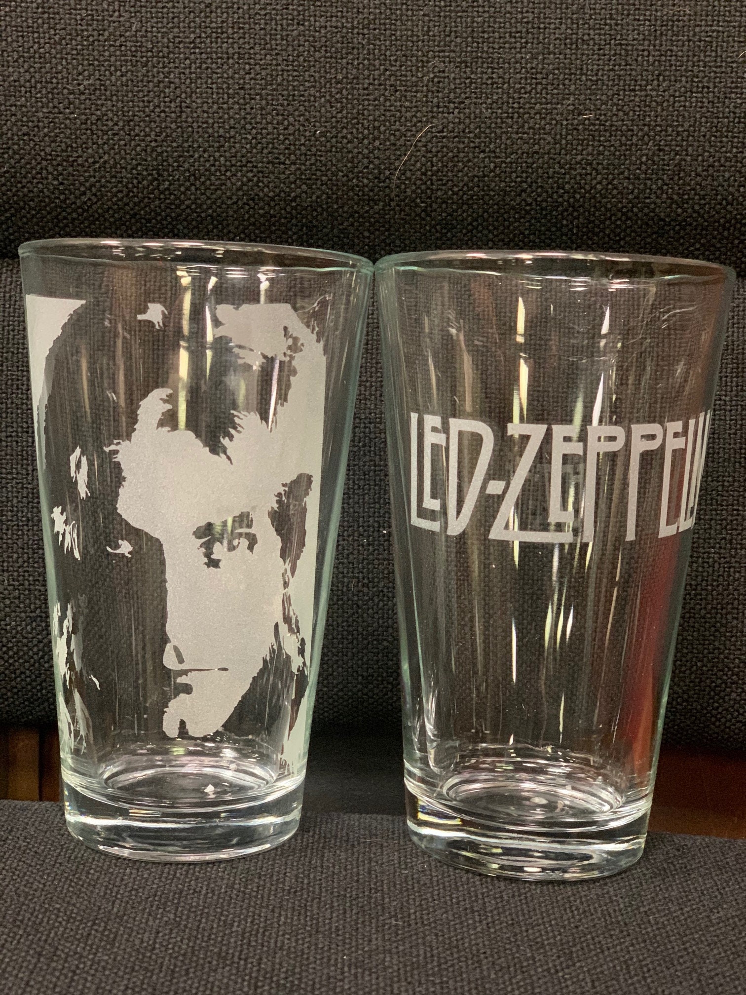 Set of 2 Etched Pint Beer Glasses. Led Zeppelin Robert Plant - Etsy