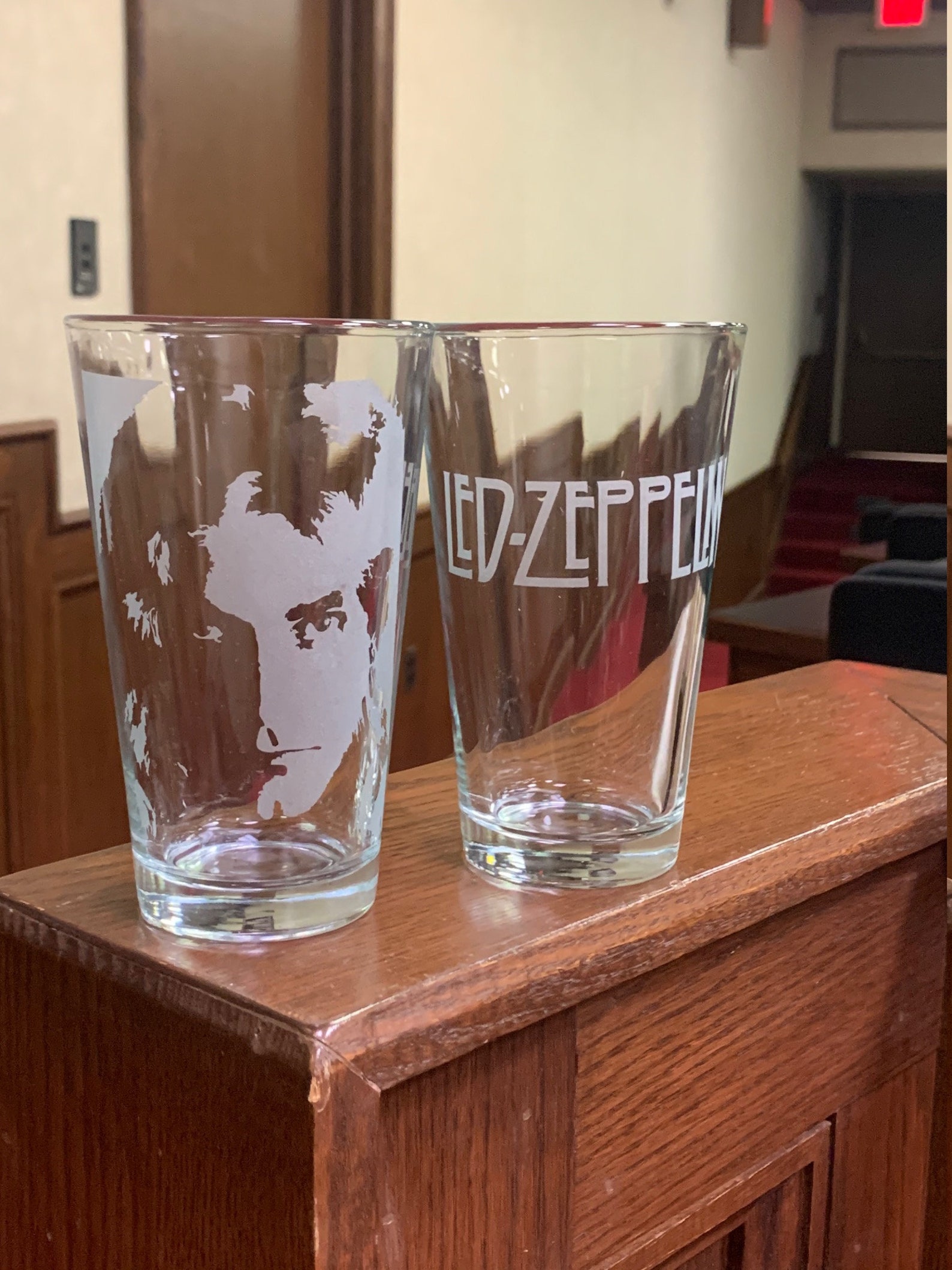 Set of 2 Etched Pint Beer Glasses. Led Zeppelin Robert Plant - Etsy