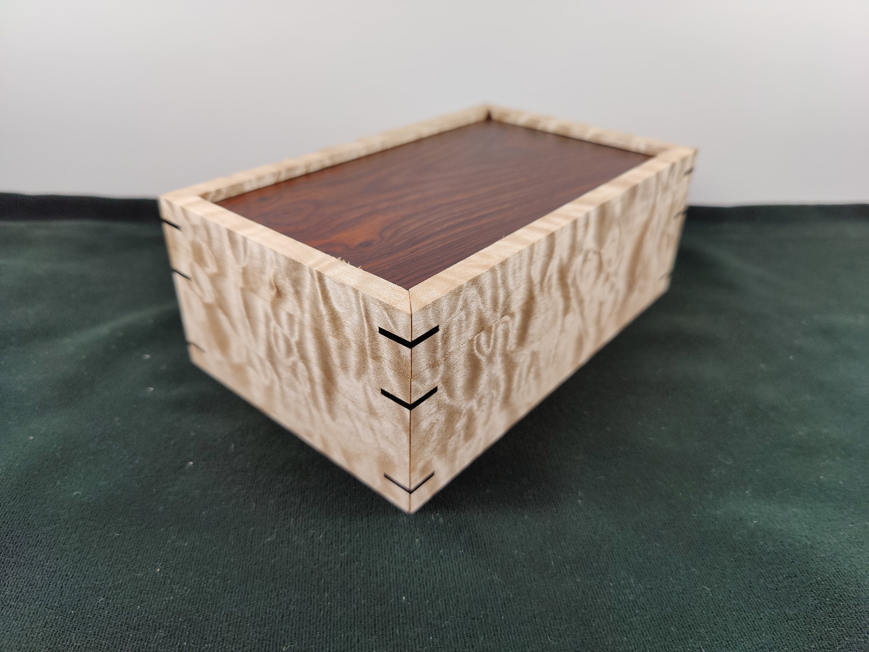Elegant Cocobolo, Ebony and Quilted Maple Keepsake Box - Etsy