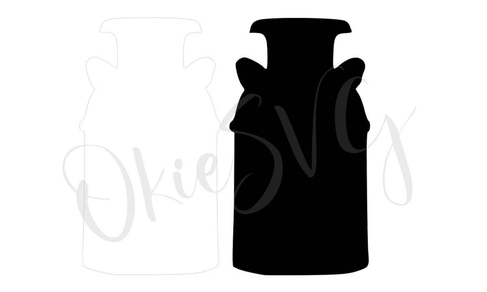 Milk Can Shape Cutouts SVG File for Laser or Vinyl Cutting Country ...