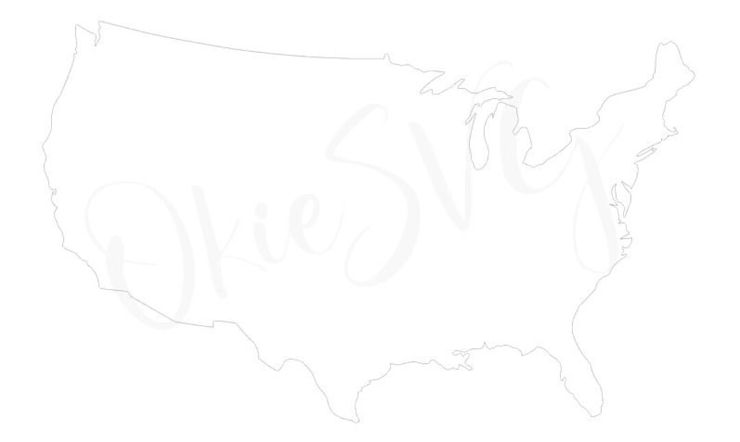 USA Shape Solid Cutout SVG File for Laser or Vinyl Cutting America ...
