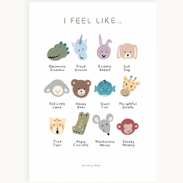 Funny Emotions Chart - Etsy