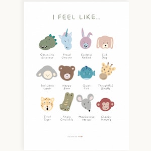 Emotions Poster, Feelings Print, Montessori, Feelings Chart, Funny ...