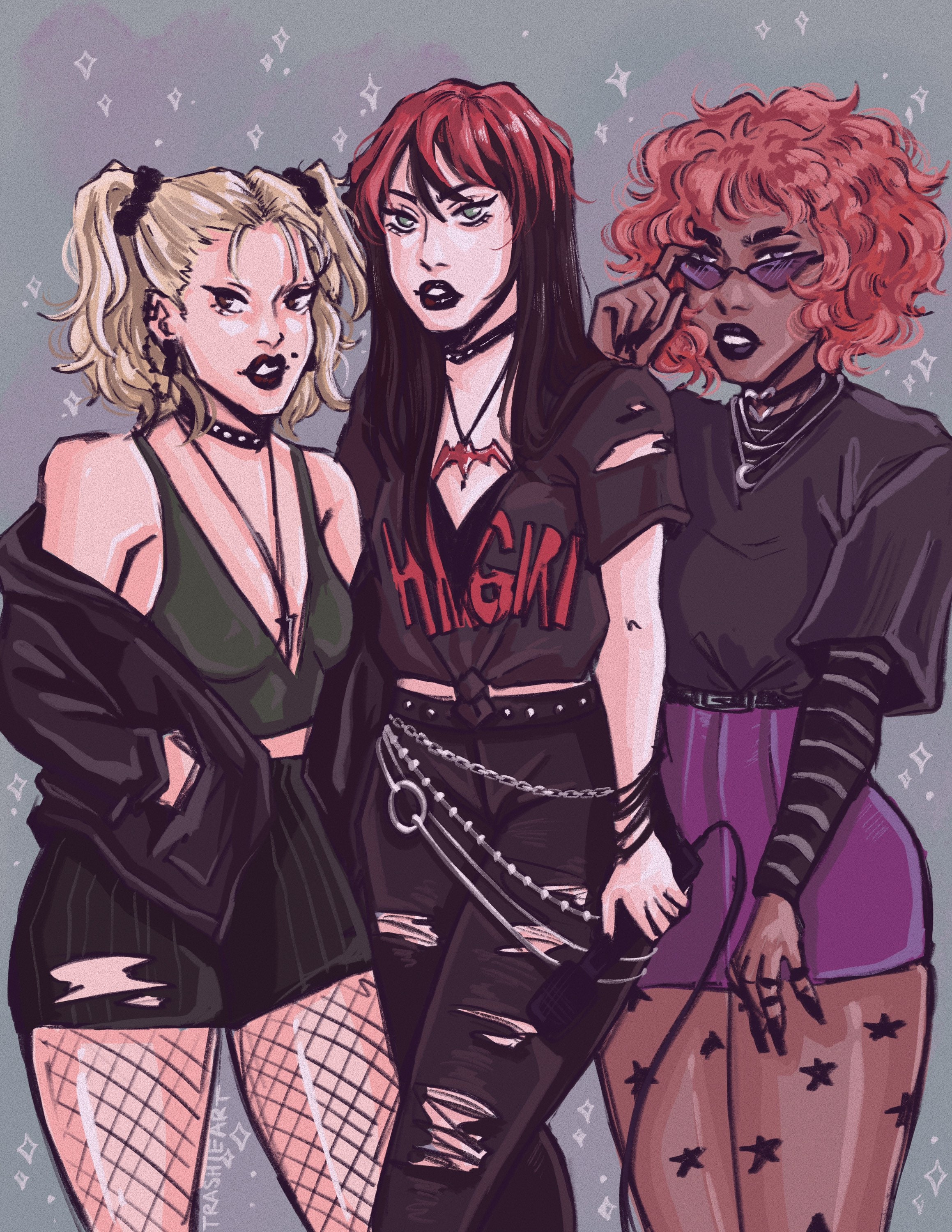 Modern Hex Girls Print - Etsy UK