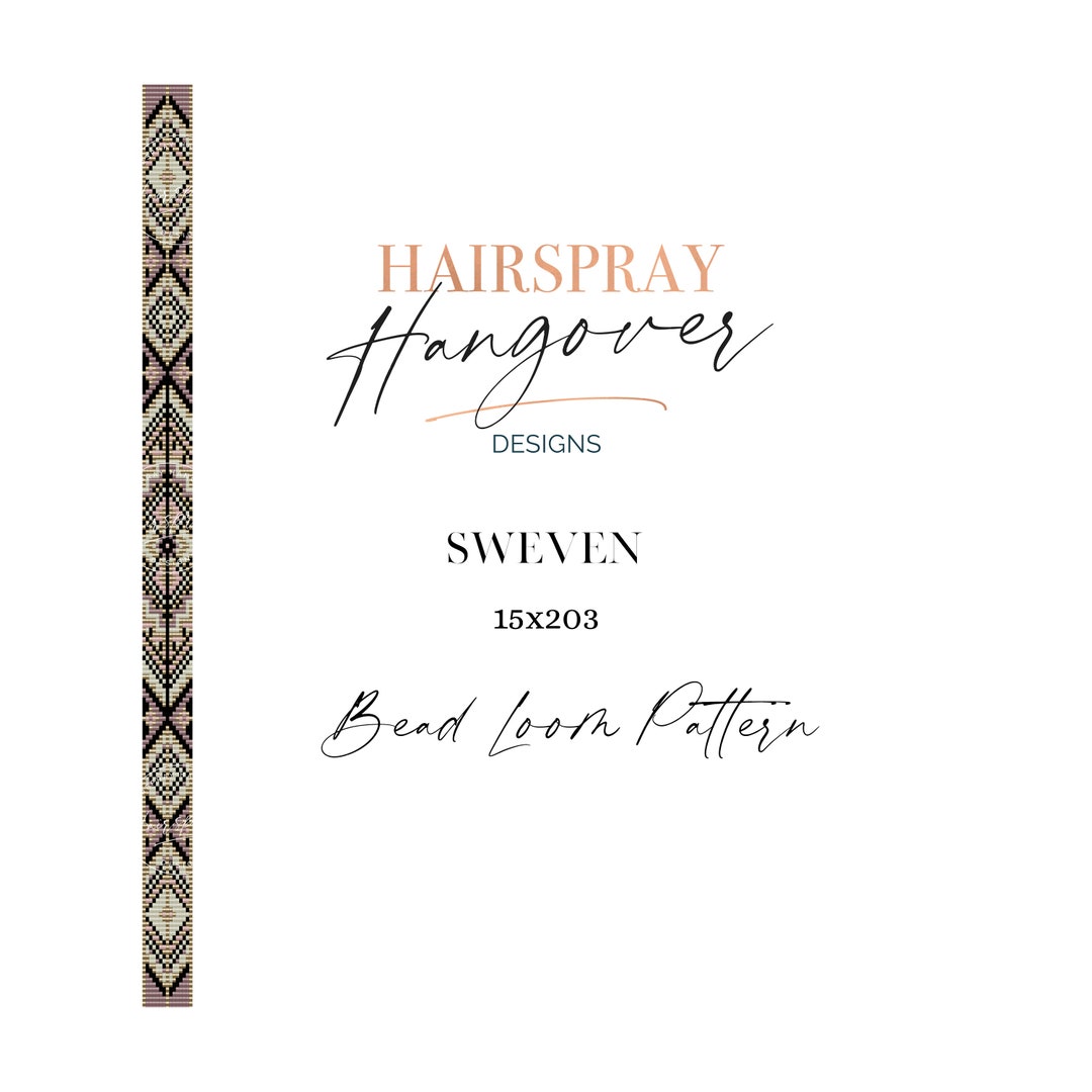 Sweven Belt or Hat Band Length Seed Bead Loom Perler Cross Stitch ...