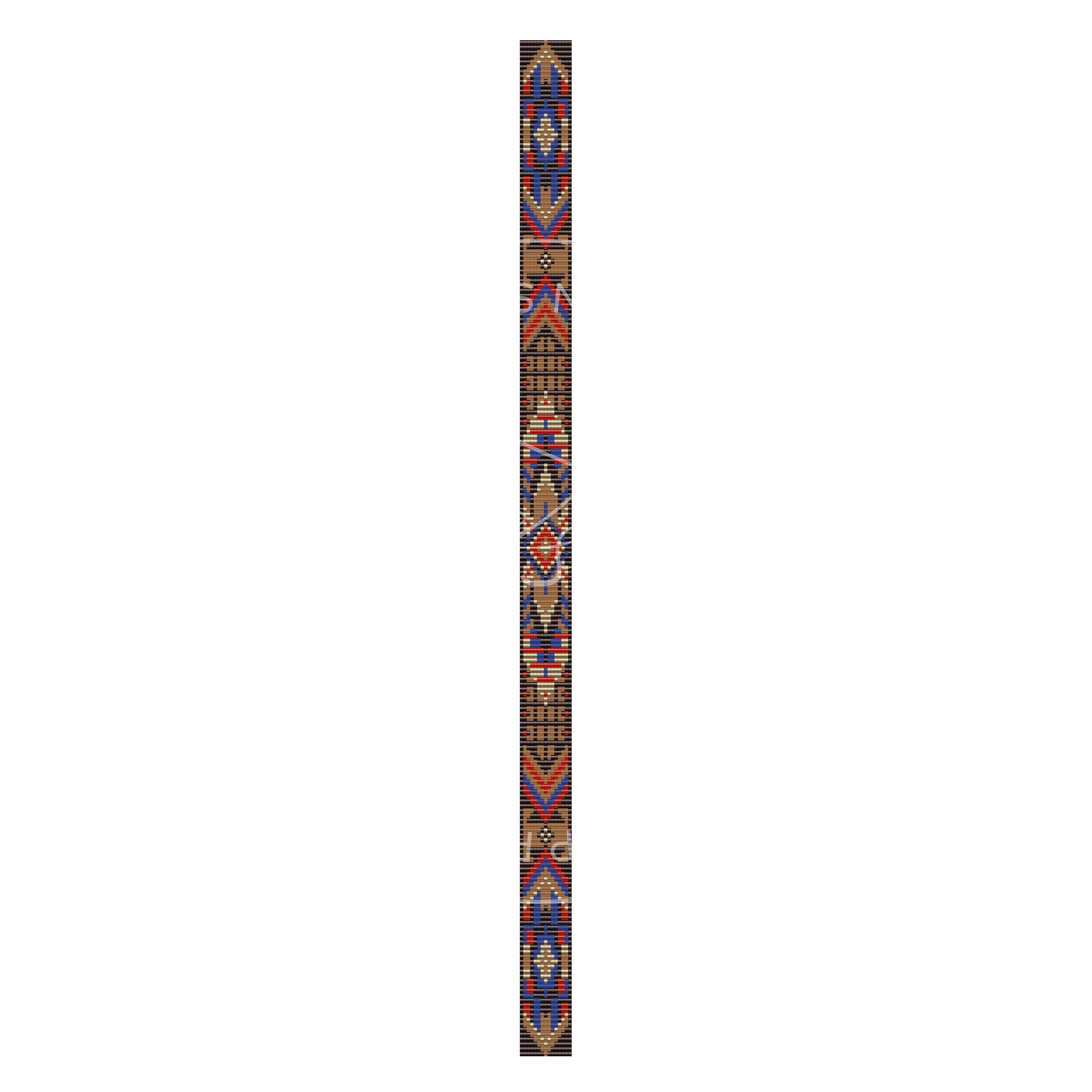 Lariat Belt or Hat Band Length Bead Loom Pattern/beadloom - Etsy