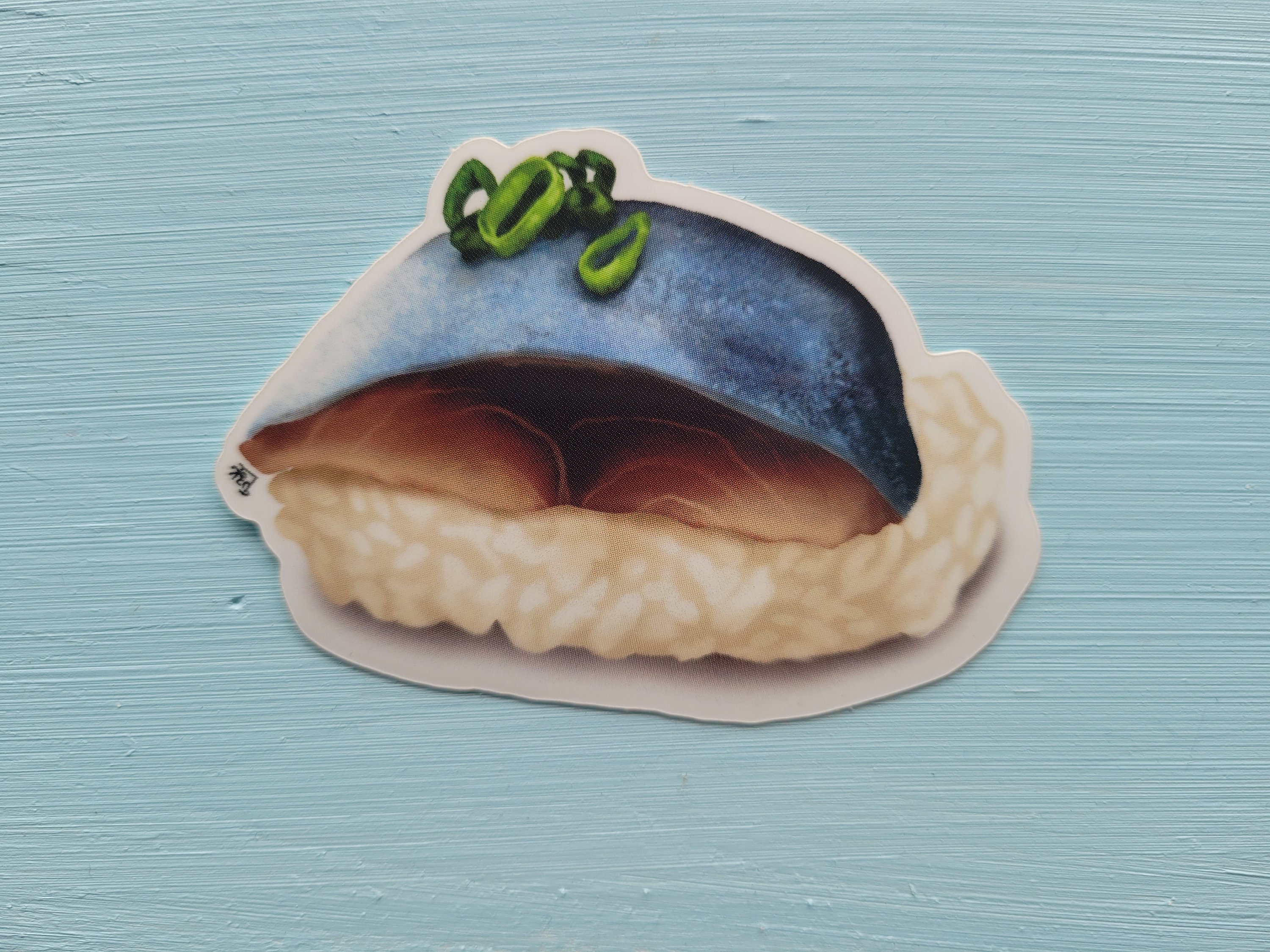 Saba Mackerel Sushi - Vinyl Sticker - Nigiri - Asian Food - Digital ...
