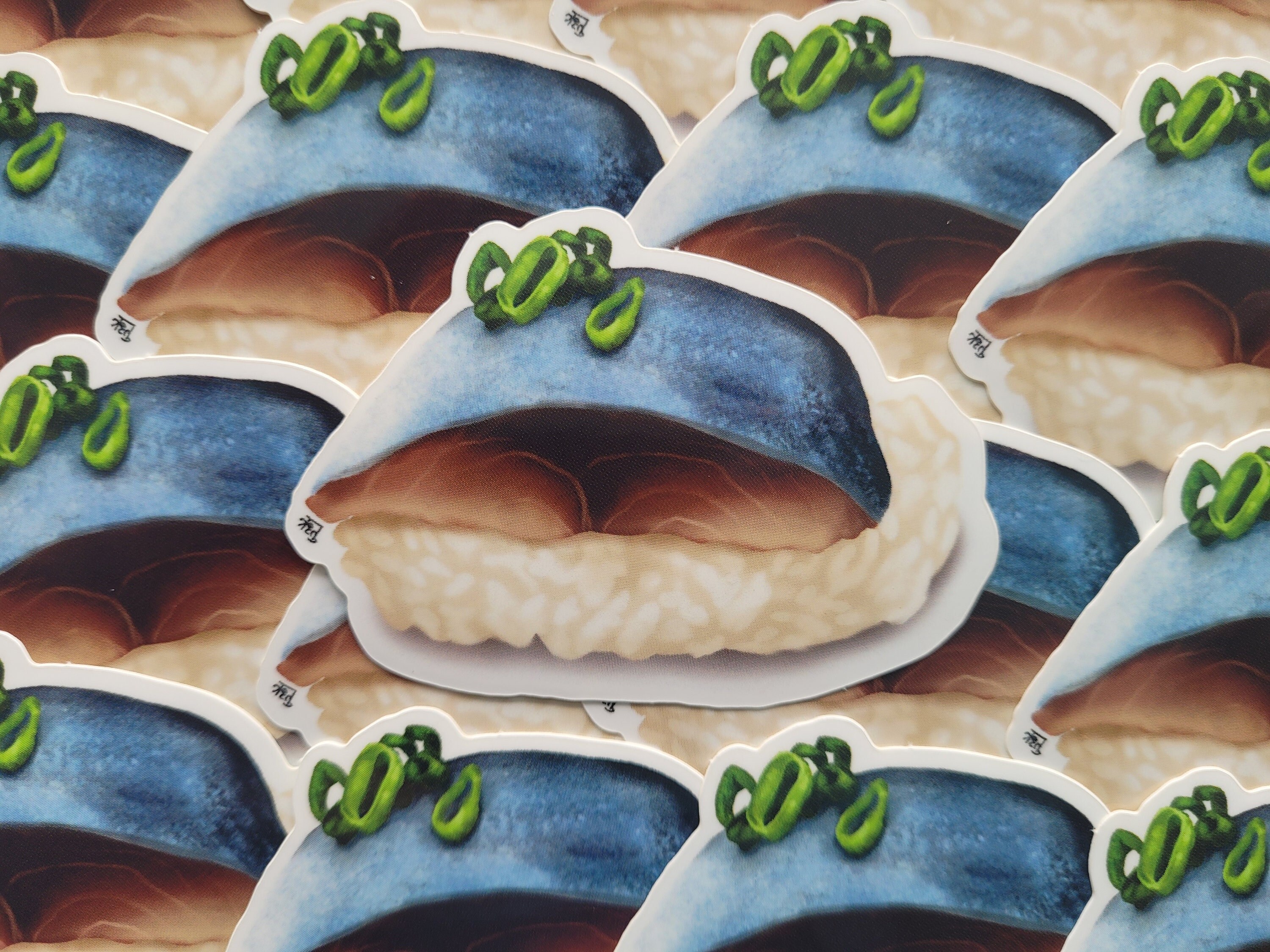 Saba Mackerel Sushi - Vinyl Sticker - Nigiri - Asian Food - Digital ...
