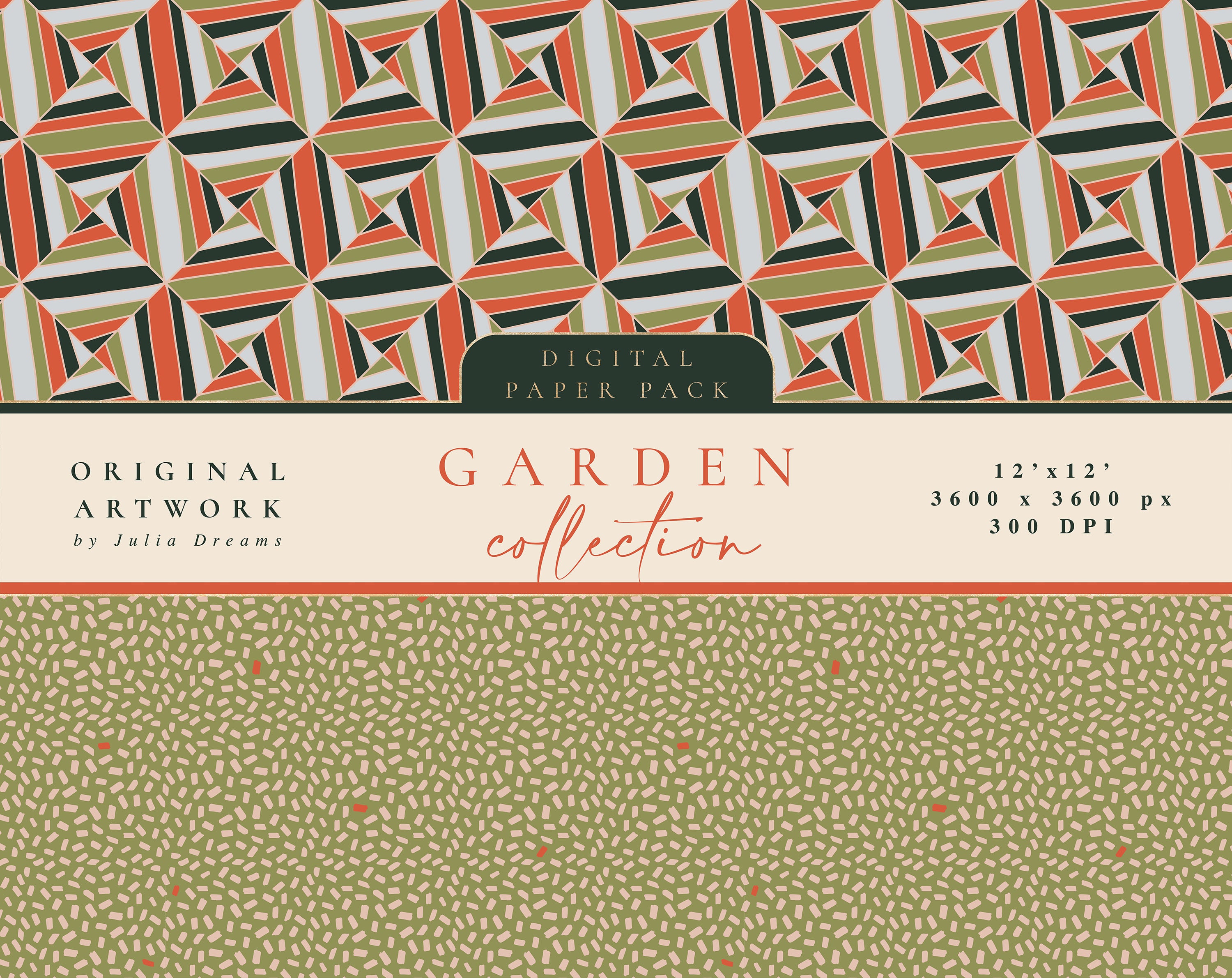 Garden Digital Paper Scrapbook Paper Seamless Patterns | Etsy