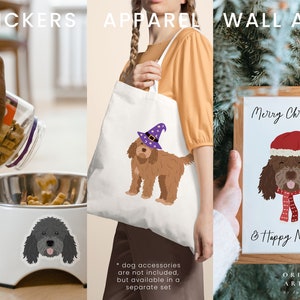 Barbet - Dogs Clipart Set - Dog Breeds - Digital PNG SVG Vector - Cute ...