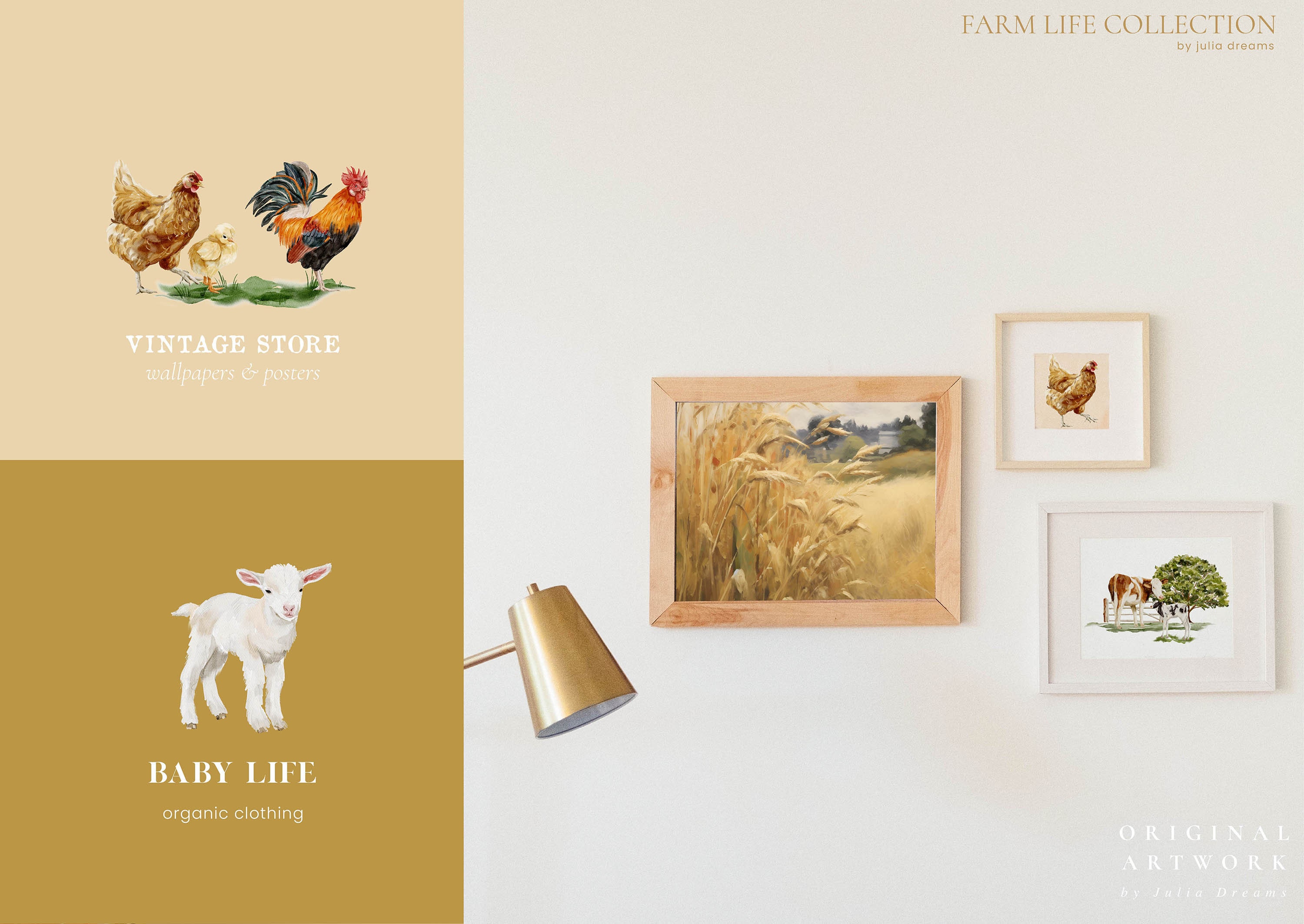 Watercolor Farm Life Clipart Set - Digital Watercolor Animals - Baby ...