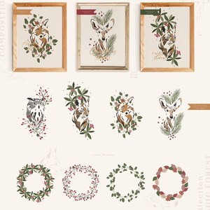 Magic Forest - Digital Clipart - Holiday Clip Art - Christmas Prints ...