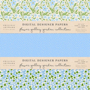 Flower Gallery Garden Digital Papers - Part 1 - Scrapbook Paper ...
