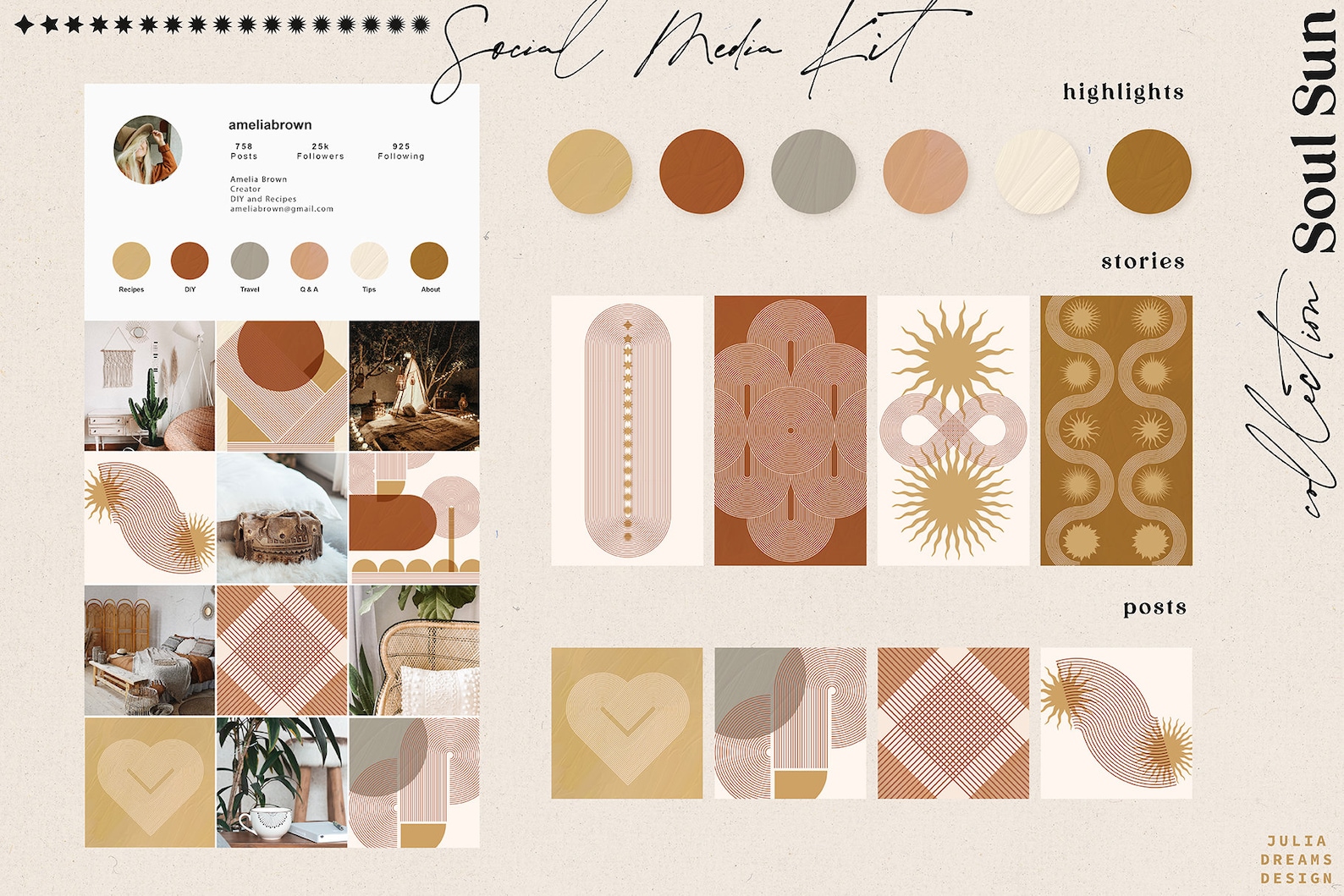 Soul Sun Digital Clipart Modern Wall Art Logo PNG Elements | Etsy