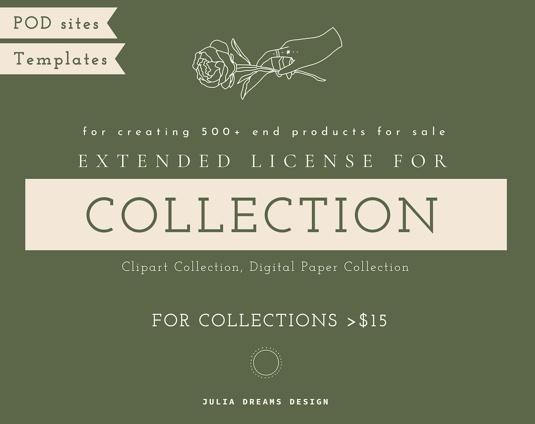 Extended License Clipart Collection - for Collections - by Julia Dreams ...